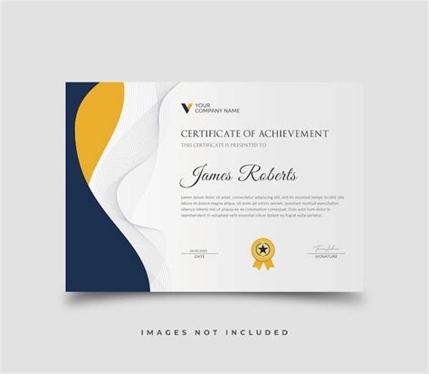 Premium Vector Vector Certificate Template