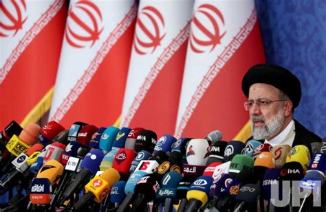 Photo Iranian President Elect Ebrahim Raisi Press Conference