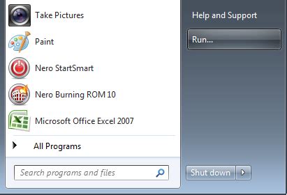 No Run Command In Windows 7 And How To Enable