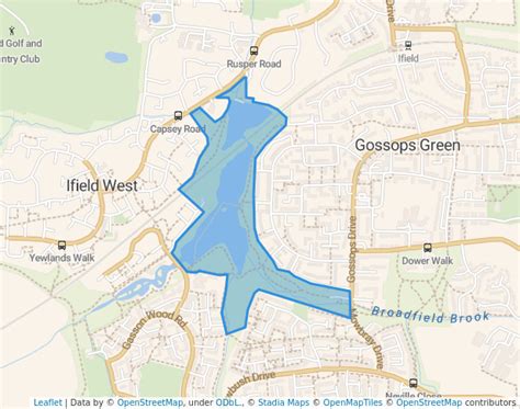 Ifield Mill Pond In Crawley Map And Routes