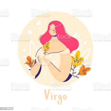 처녀 자리 조디악 기호입니다 지구 여성의 성격과 고대 점성술의 요소 점성술 기호에 대한 스톡 벡터 아트 및 기타 이미지 점성술 기호 처녀자리 한 명의 여자만 Istock