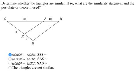 Solved Determine Whether The Triangles Are Similar If So Chegg Com