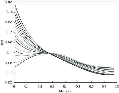 Term Structure For The Approximated Implied Volatility Surface The Download Scientific Diagram