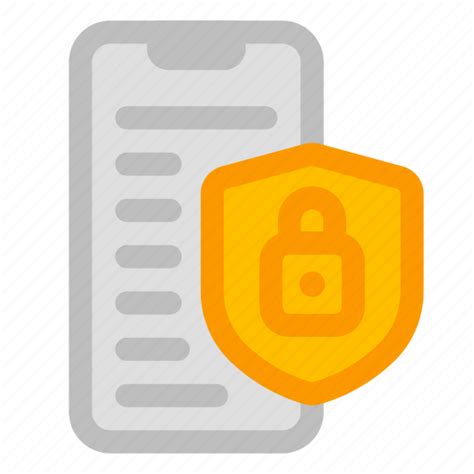 Cyber Security Mobile Phone Protected Secure Icon Download On Iconfinder