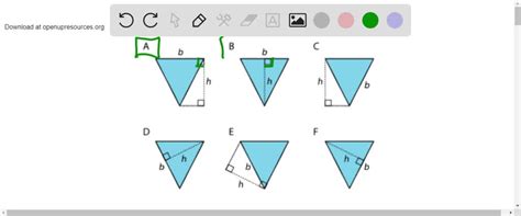 SOLVED Select All Drawings In Which A Corresponding Height H For A Given Base B Is Correctly