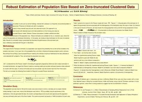 Pdf Robust Estimation Of Population Size Based On Zero Truncated Clustered Data
