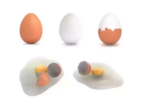 Egg Collection 5 Models 3d Model Pack Cgtrader