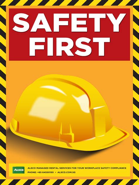 Alsco Sg Workplace Safety Posters Safety First A4 Pdf