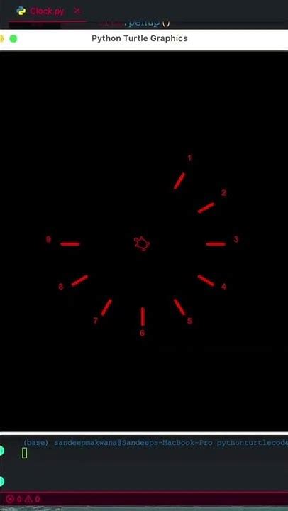 Create Clock Classic Using Python Turtle Python Turtle Shorts