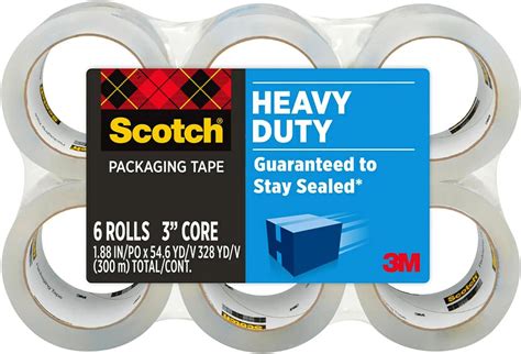 Scotch Heavy Duty Shipping Packing Tape Clear Shipping