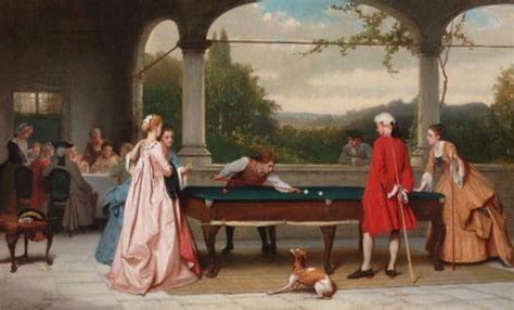 Vintage Billiard Room Illustration History Of Billiard Tables