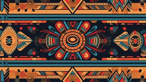 Premium Ai Image Traditional Aztec Pattern Design
