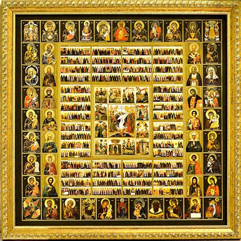 Купить икону Собор всех Святых. Икона в подарочной коробке.