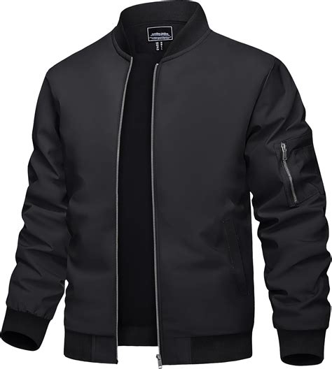 Mens Bomber Jacket Lightweight Casual Spring Fall