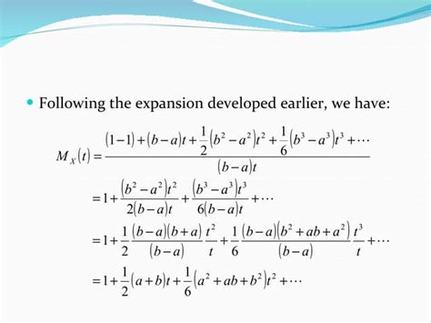 Moment Generating Function Ppt