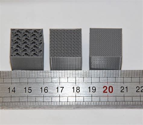 Impact Specimens With Gyroid Infill 20 50 And 80 Infill Left To Download Scientific