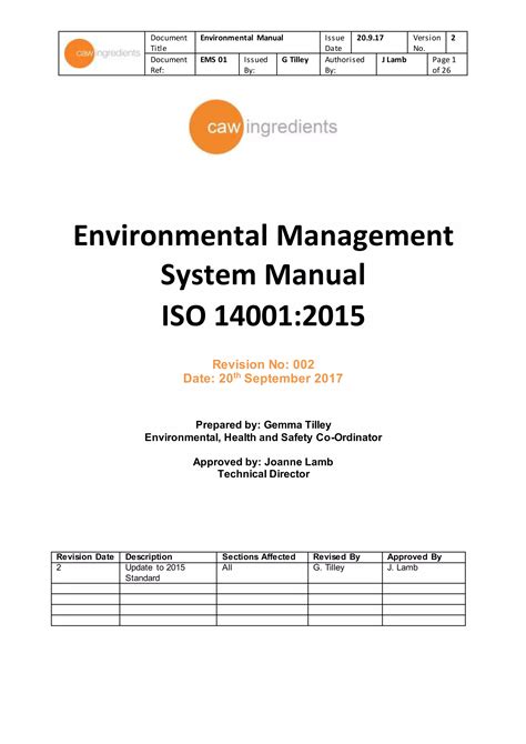 Ems 01 Iso14001 2015 Environmental Manual Docx