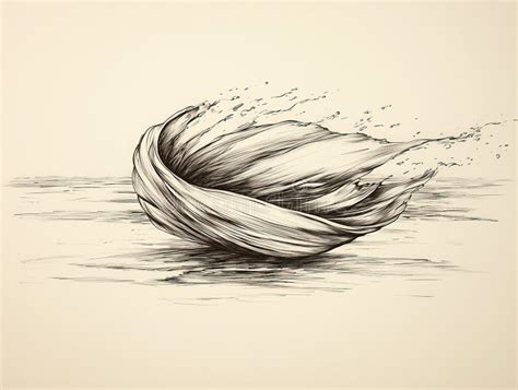 Wave Sketch A Dynamic Representation Of Ocean Waves Focusing On Movement And Energy Stock