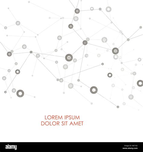 Abstract Connect Background With Dots And Lines Molecule Structure Vector Science Background