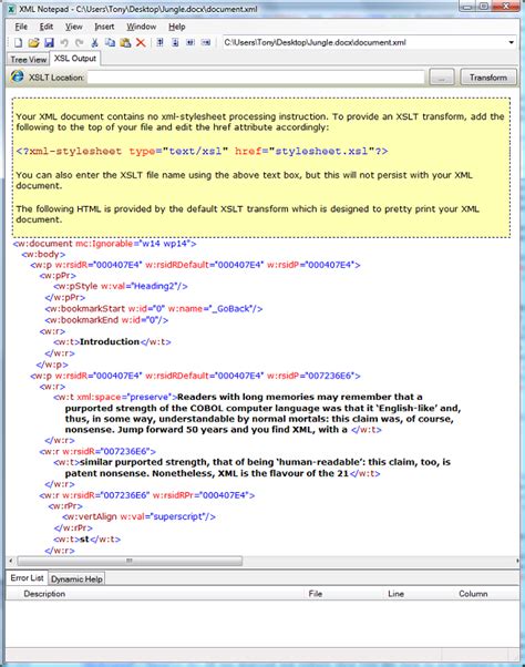 Word Articles Document Internals
