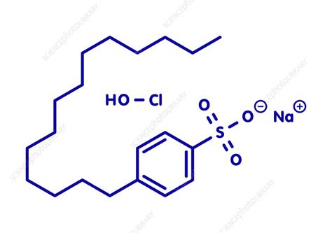 Sodium Oxychlorosene Antiseptic Molecule Illustration Stock Image