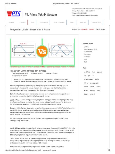 Pengertian Listrik 1 Phase Dan 3 Phase Pdf