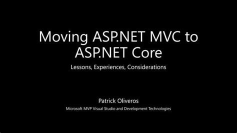 moving asp mvc to asp core ppt free download