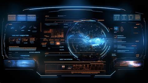 Sci Fi Digital Hud Interface Minimalistic Premium Ai Generated Image