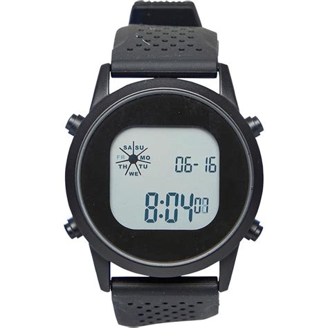 Buy Spirit Mens Silicone Strap Pedometer Watch Black Printedgrey
