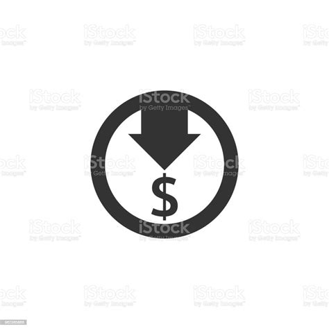 달러 감소 아이콘입니다 돈 기호 화살표 드롭 상승 스트레칭가 비즈니스 비용 감소 아이콘입니다 벡터 일러스트 레이 션 0명에 대한 스톡 벡터 아트 및 기타 이미지 Istock