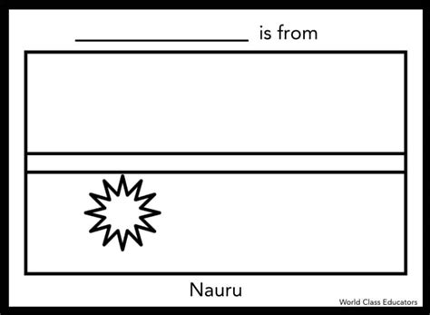 Im From Flag Coloring Page Nauru By World Class Educators Tpt