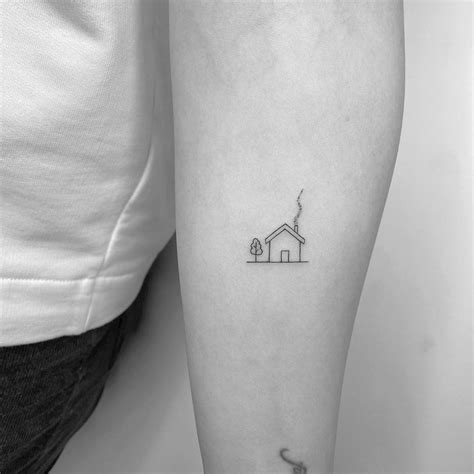 Simple House Tattoos Minimalist Matching Tattoos Tattoo Tattoos