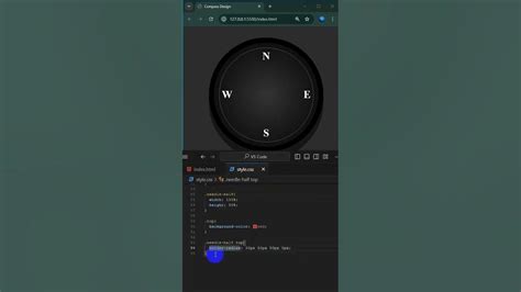 compass design using html and css coding html css shorts youtube