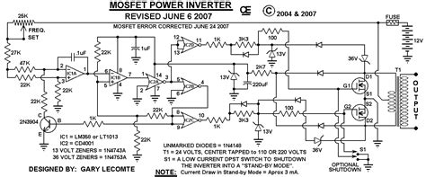 Simple Mosfet Inverter Circuit Diagram Wiring Flow Schema