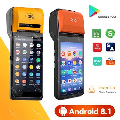 smart handheld pos terminal 3g 4g nfc mobile android 58mm thermal