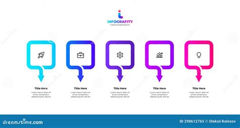 Horizontal Progress Infographic Chart Design Template Set For Dark Theme Cartoon Vector