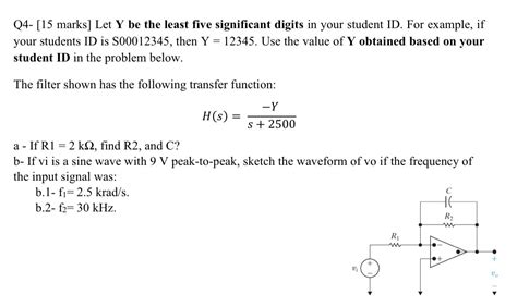Solved Q4 15 Marks Let Y Be The Least Five Significant Chegg Com