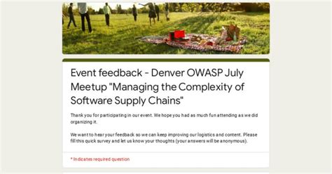 Snowfroc On Linkedin Event Feedback Denver Owasp July Meetup Managing The Complexity Of…