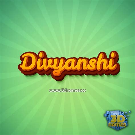 Green Rays 3d Name Wallpaper For Divyanshi Custom Wallpaper 3d Names