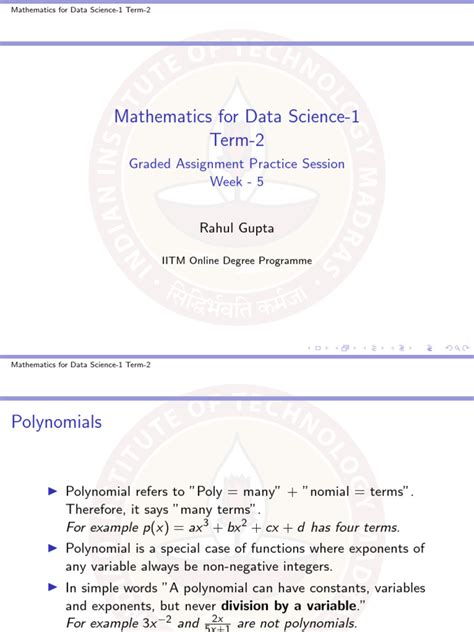Solve With Pdf Polynomial Variable Mathematics