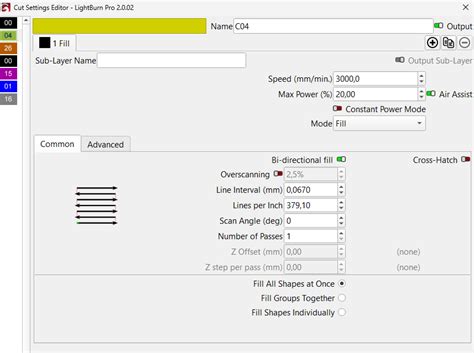 Precision Settings Page 3 Lightburn Software Questions Lightburn