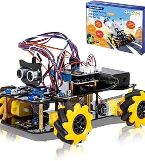 Acebott Qd001 Esp32 Smart Car Starter Kit With 4wd Mecanum Wheel Car