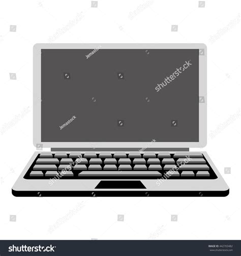 Grey Laptop Icon Stock Vector Royalty Free 442703482 Shutterstock
