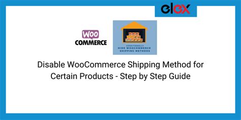 Disable Woocommerce Shipping Methods For Certain Products