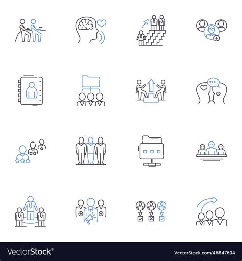 Adaptability Flexibility Line Icons Collection Vector Image