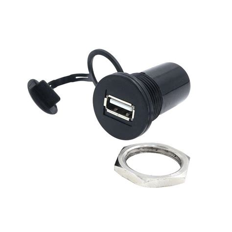 Usb Port Panel Mount Female Cable Connector With Cover For Secure Usb