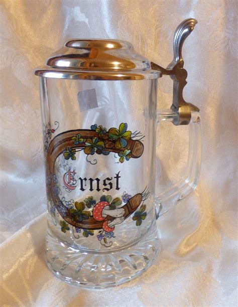 German Beer Stein Glass
