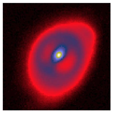 Light Profile Of A Simulated Lens System Lens And Lensed Source Light Download Scientific