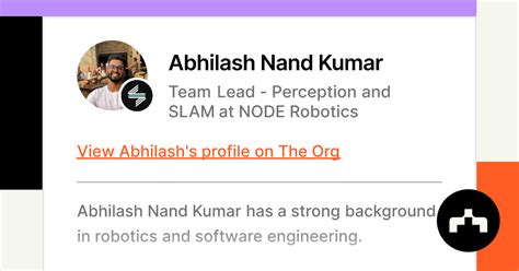 Abhilash Nand Kumar Team Lead Perception And Slam At Node Robotics