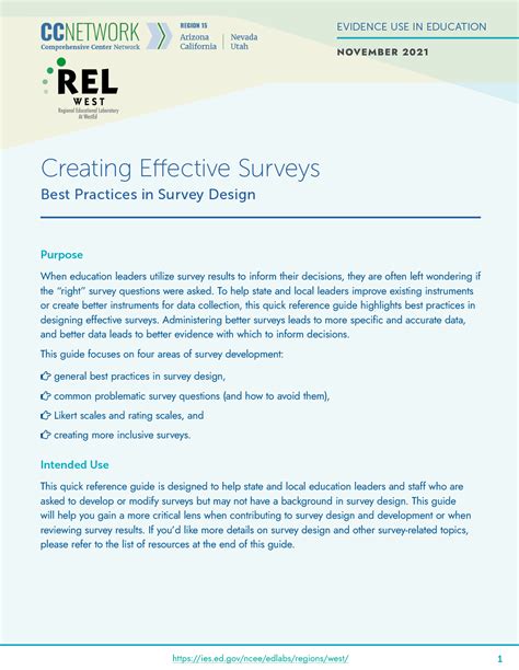 Creating Effective Surveys Best Practices In Survey Design WestEd